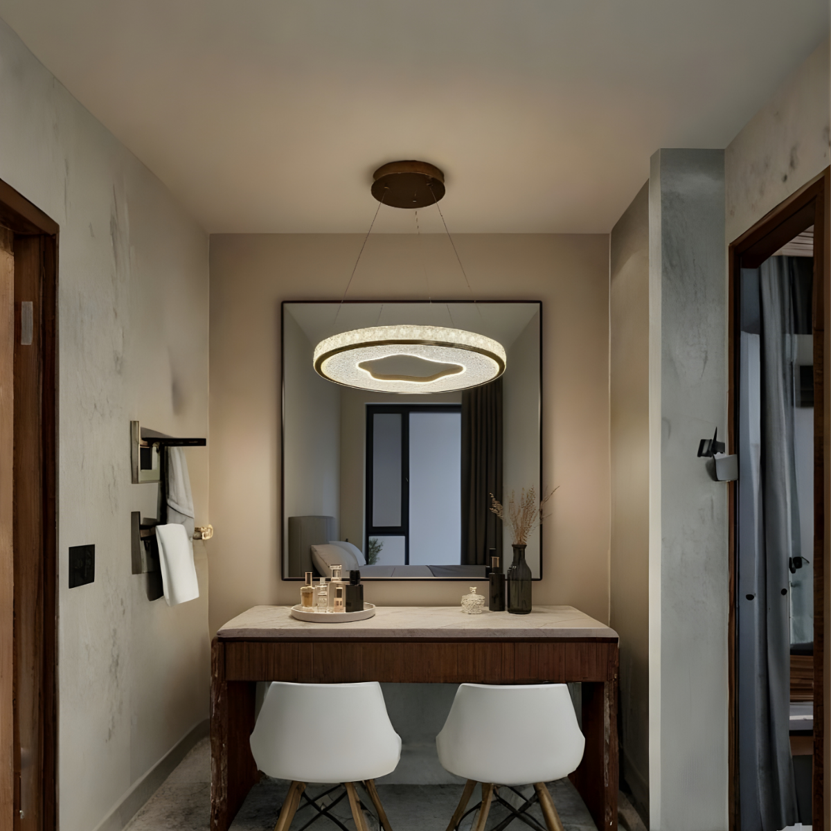 NOVA MARBLE HALO LED CHANDELIER | Daya Worldwide - Premium Lighting ...